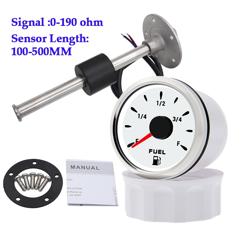 52mm Car Fuel Tank Level Gauge 0-190 Ohm Fuel Float Sensor Fuel Level ...