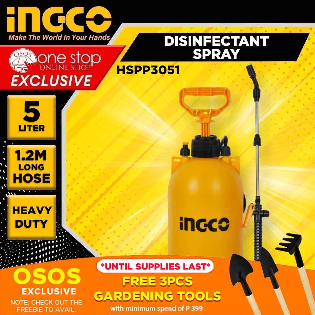 Ingco HSPP3051 | HSPP30502 5L Pressure Hand Pump Misting Sprayer •OSOS ...