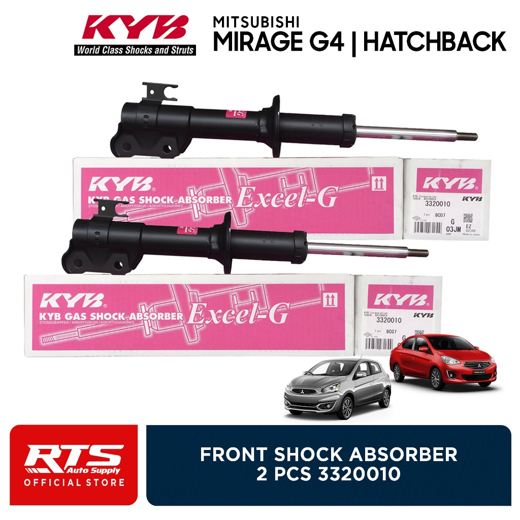 KYB Excel G Front Shock Absorber Mitsubishi Mirage G4 / Hatchback 2013 - 2021 3320010 2pcs ...