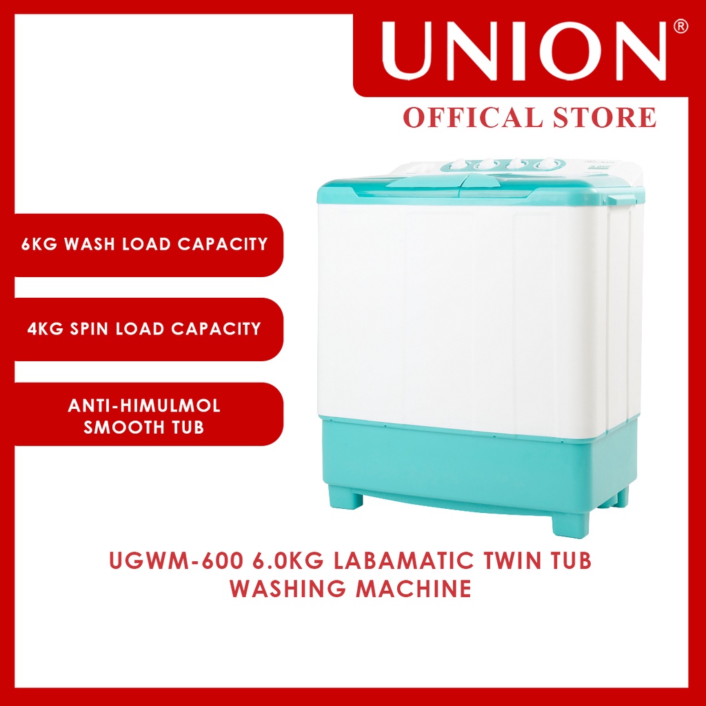 Union UGWM-600 6.0kg Labamatic Twin Tub Washing Machine | Shopee ...