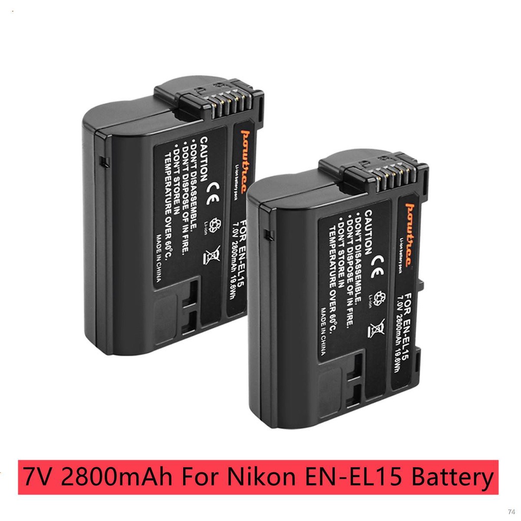 ♝EN-EL15 EN EL15a Camera Battery 7V 2800mAh For Nikon d750 d7200 d7500 ...