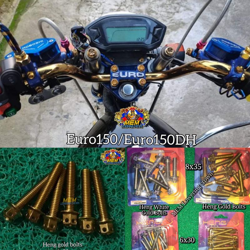 Euro 150 DH /Euro175 lowering crown Set with Heng gold bolts | Shopee ...