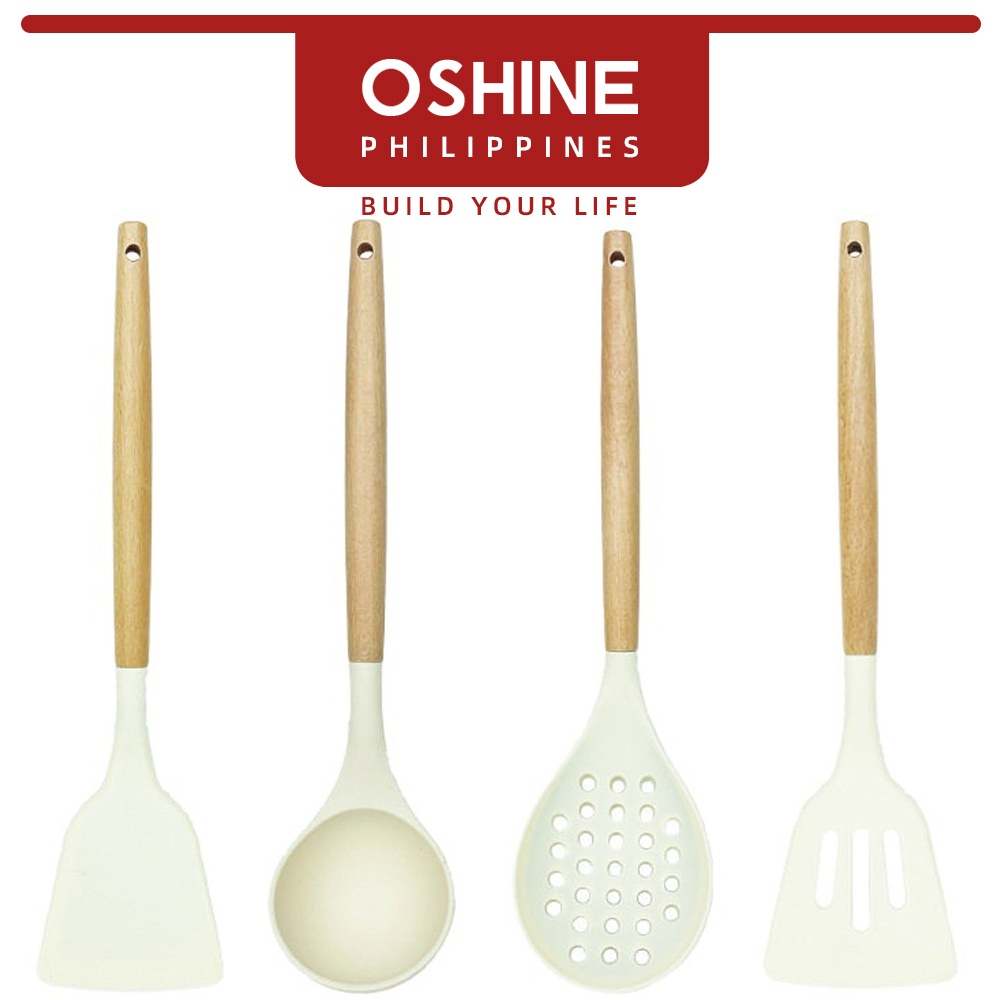 OShine Non Stick Food Grade Silicone Kitchen Utensils Turner Ladle ...