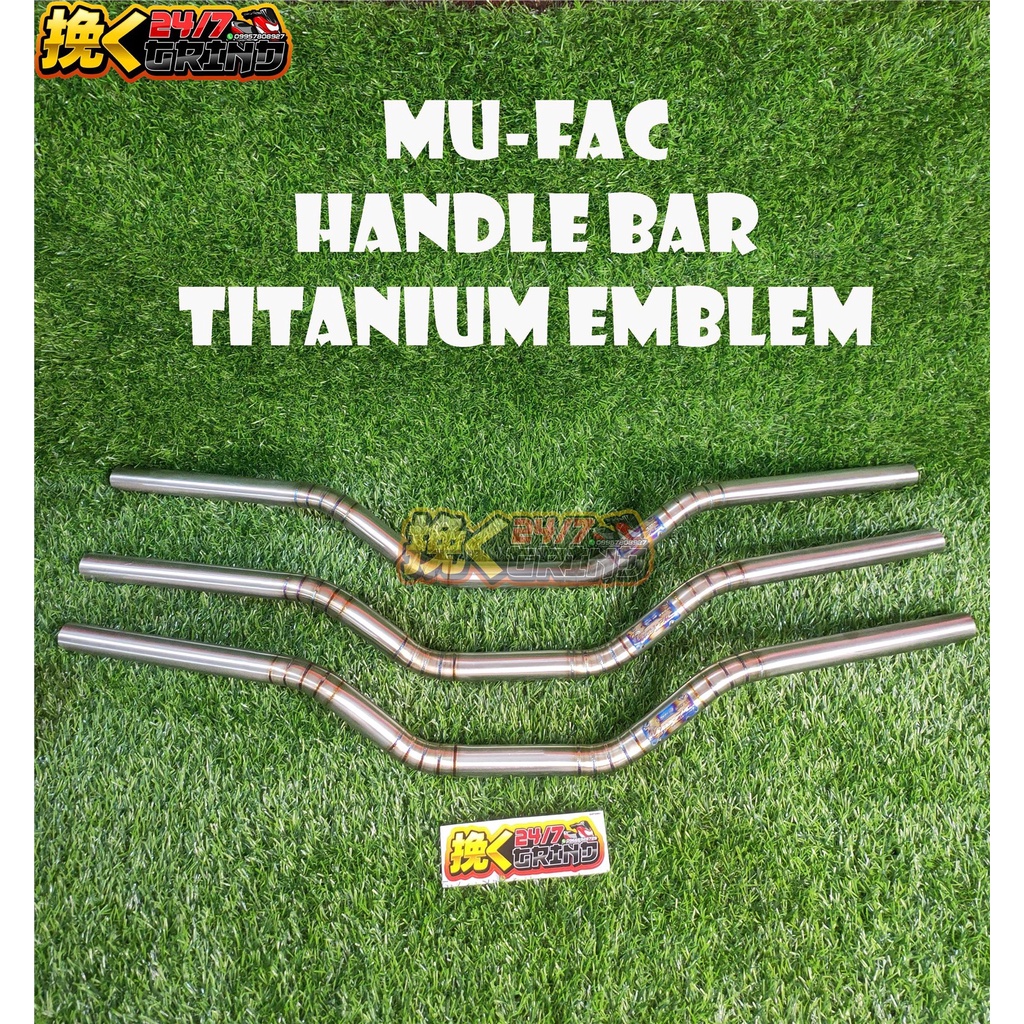 FAC MU HANDLE BAR TITANIUM WITH EMBLEM NMAX V1 / NMAX V2 / PCX 150 ...