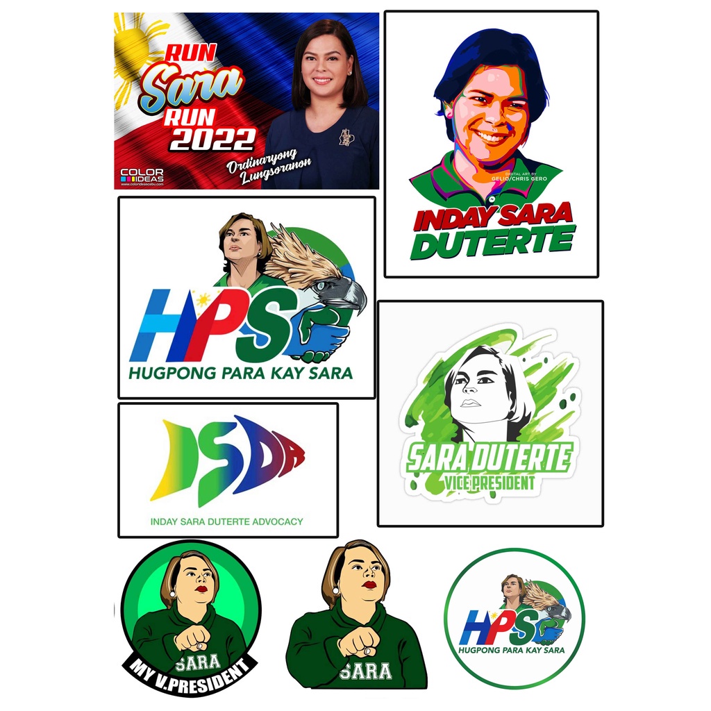 ♞☑ INDAY SARAH campaign stickers 2022 supporters | Shopee Philippines