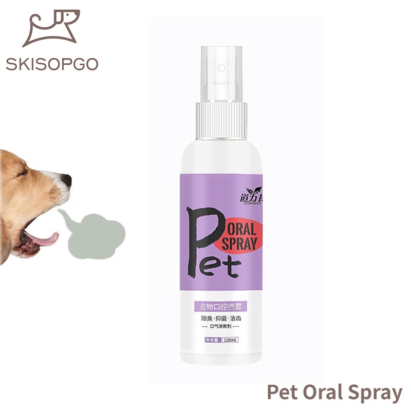 Pet Dental Spray Oral Deodorant Spray Cat Dog Teeth Bad Breath ...