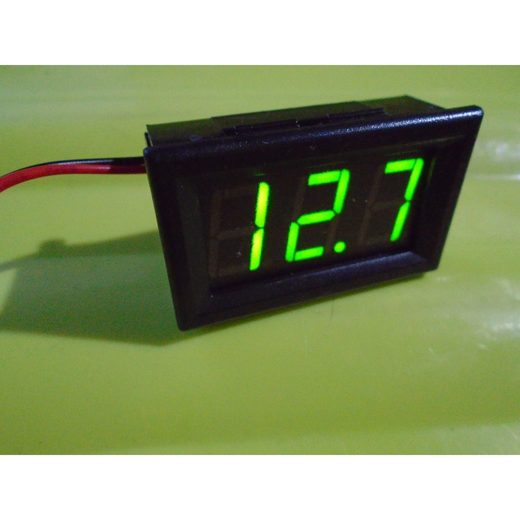 ﹉Led Digital Voltmeter Gauge Big Display Dc Volt Meter 5V To 120V For Ebike Etrike Car Truck ...