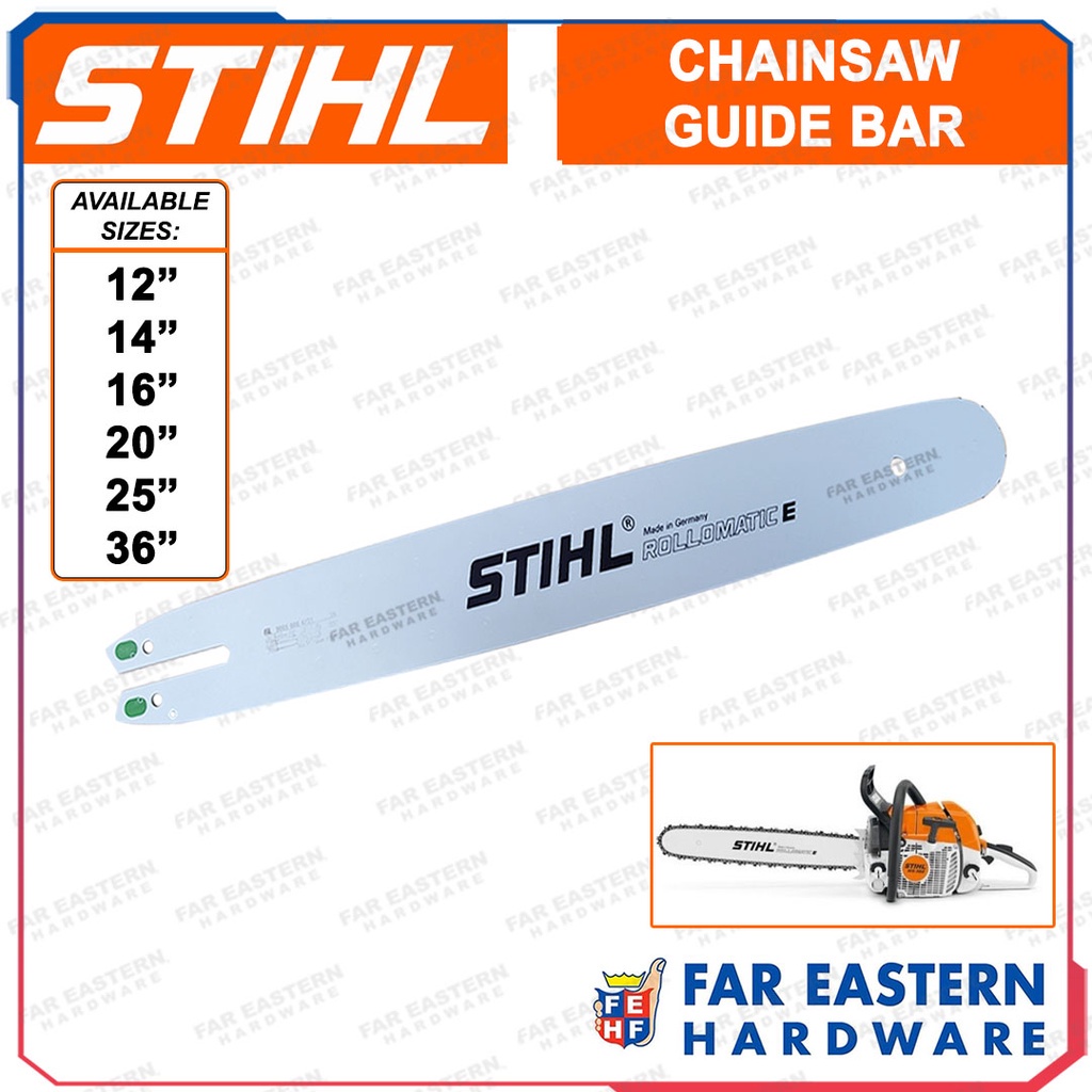 STIHL Chainsaw Guide Bar Chain Saw 12" | 14" | 16" | 20" | 25" | 36 ...