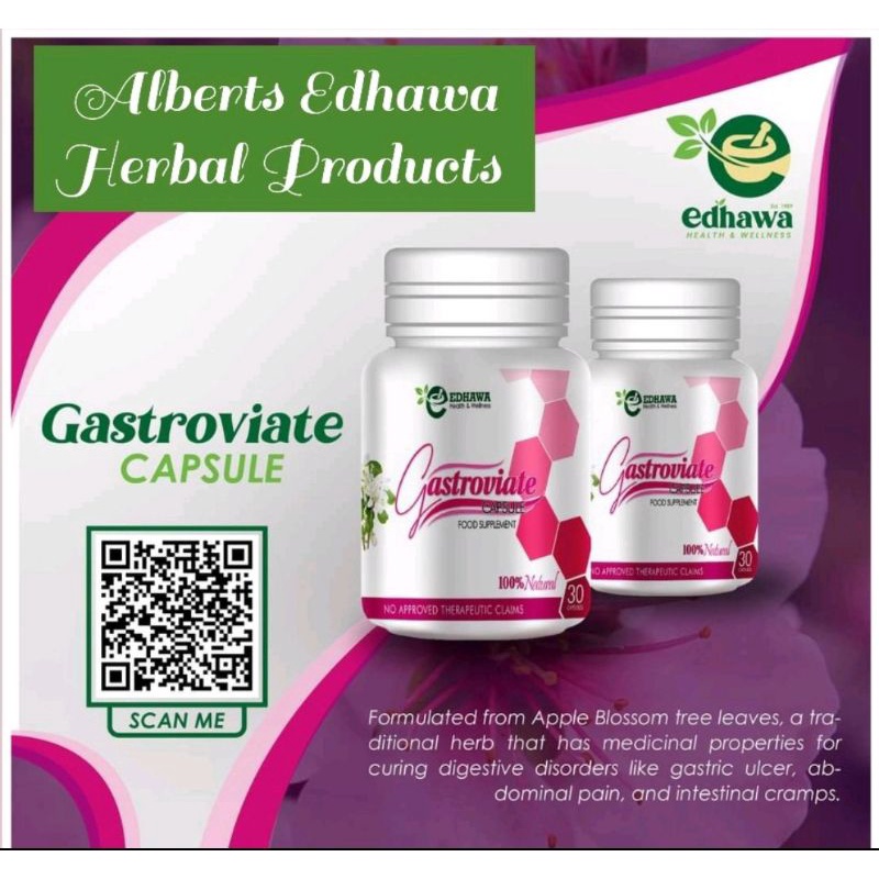 Edhawa Gastroviate 30 Herbal Caps | Gastric Ulcers | Abdominal Pain ...