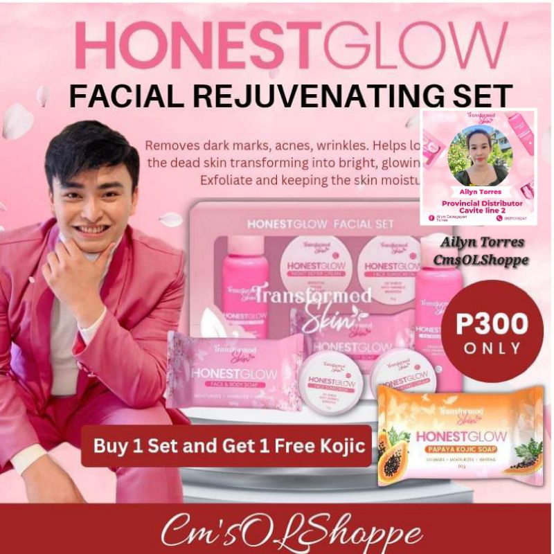 Honest Glow Facial Set by Transformed Skin w/free kojic soap | Shopee ...