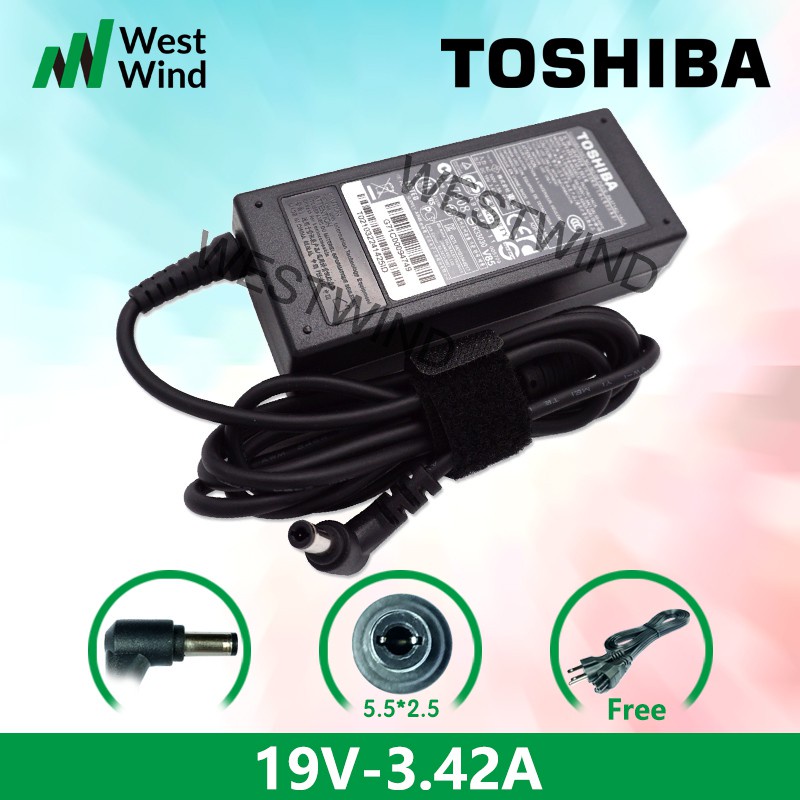 Toshiba 19V 3.42A Laptop Charger for Satellite T135D U40T-A U840 U840W U845 U845-S402 U845W U940 ...