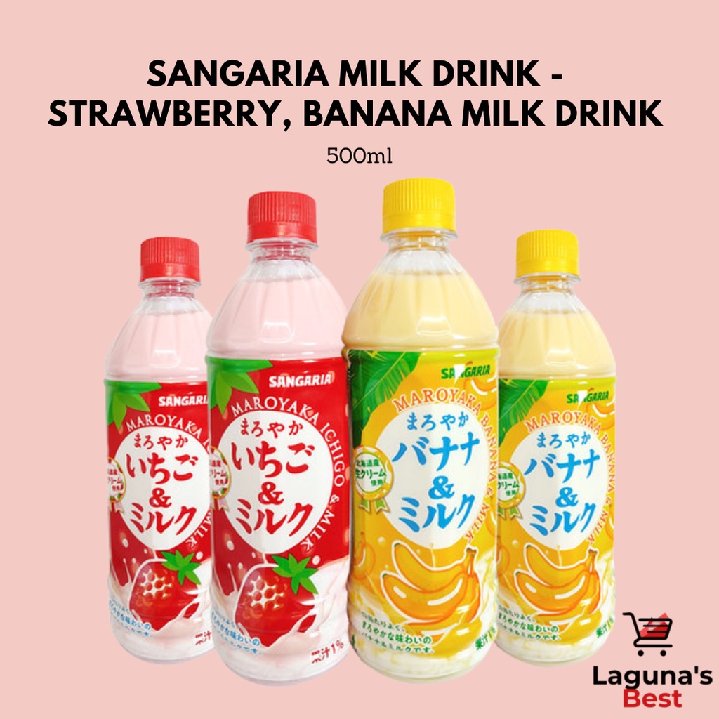 Sangaria Milk Drink - Strawberry, Banana Milk Drink 500ml | Shopee Philippines