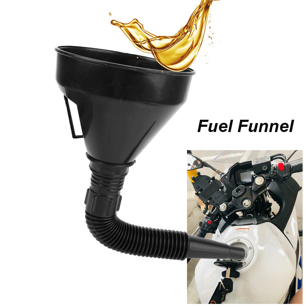 Motorcycle Funnel Fuel Filler With Filter Pipe Handle Set Oil Diesel ...