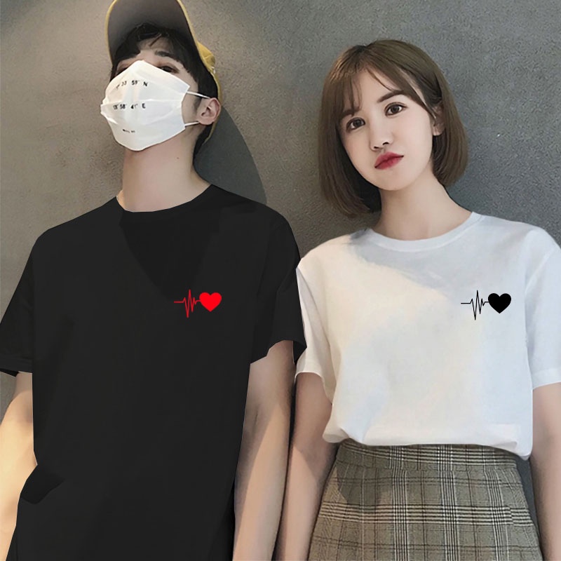 Lovers Shirt T Shirt For Women Couple 2ps T Shirt Simple Printed Shirt