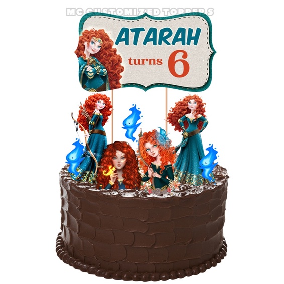Princess merida theme customized cake topper | Shopee Philippines