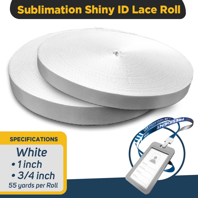 Sublimation Printable Double-Sided White Shiny Id Lace Lanyard Roll 55 ...
