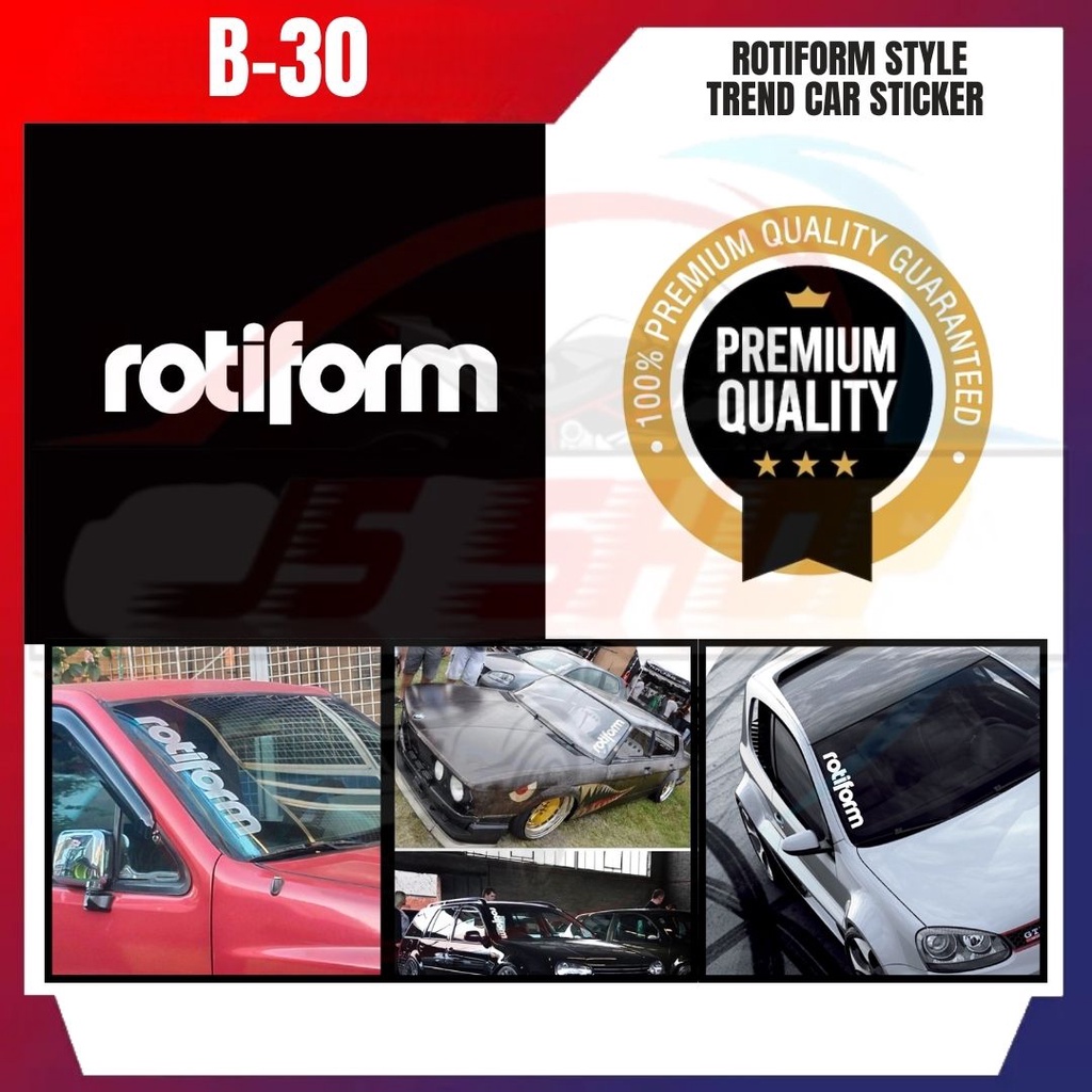 Rotiform Car Decal Decoration Trend Sticker Front Glass B-30 Vinyl ...