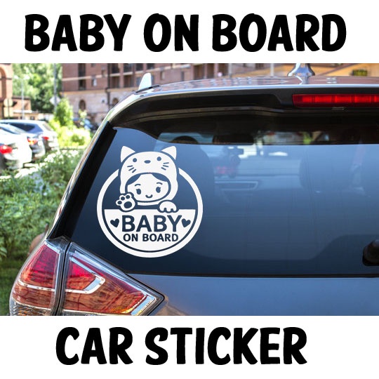 Stickerly Baby On Board Car-01 Sticker Boy Printed Gift for Dad Car ...