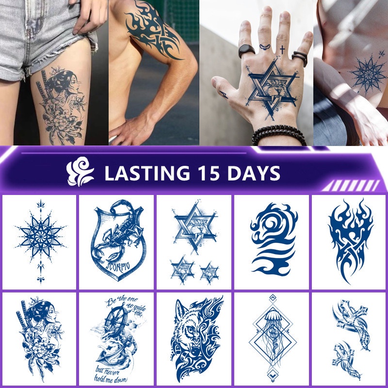 WAM TATTOO Juice Tattoo Patch Semi-Permanent For 15 Days Sticker ...