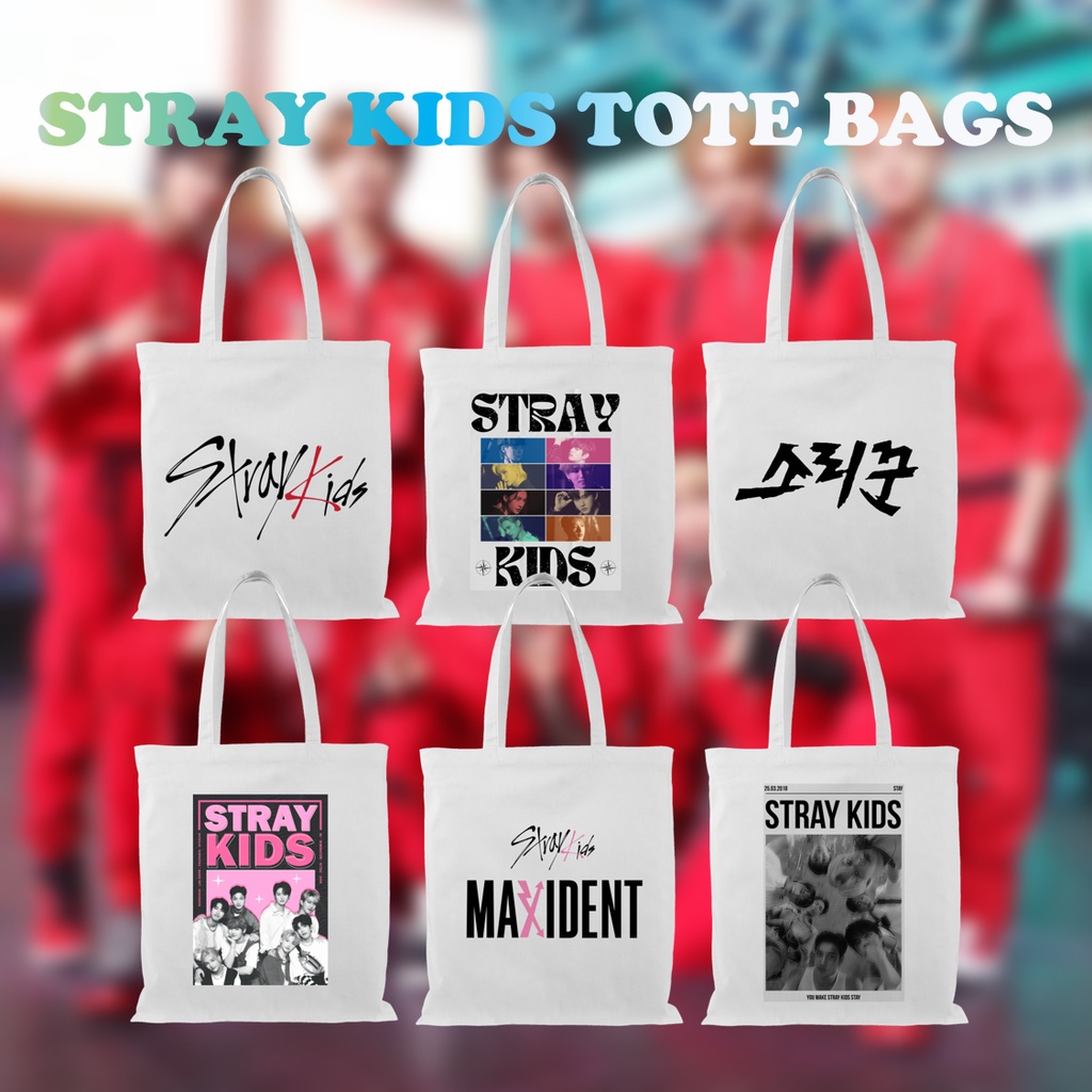 Stray Kids Tote Bag SKZ Stay Kpop Korean Aesthetic Minimalist Canvas ...