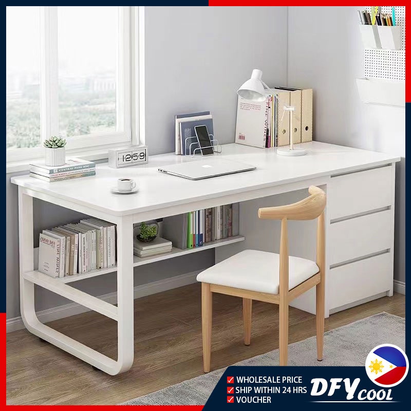 DFYCOOL 120cm/140cm computer desk/desk with drawers/bedroom study desk ...