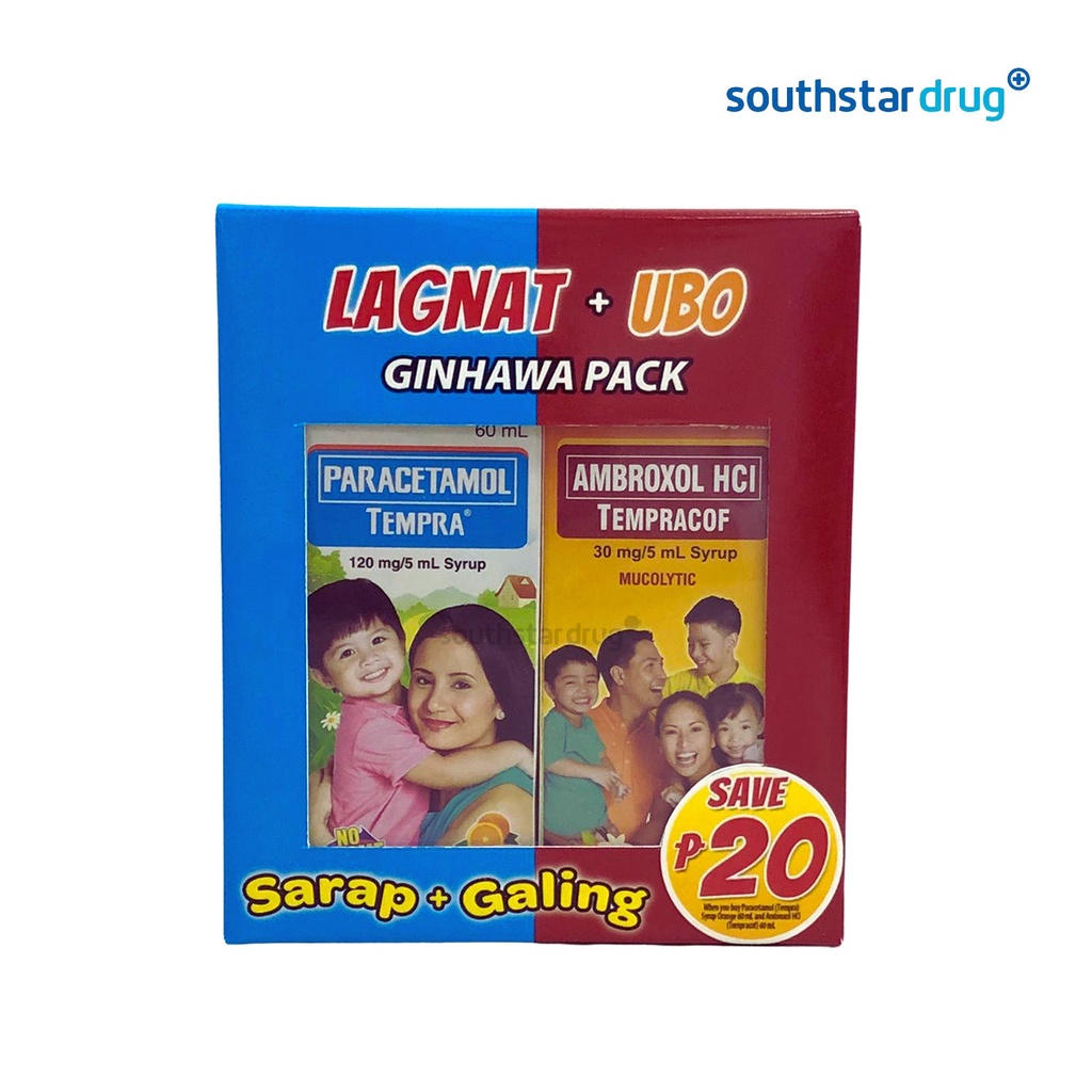 Tempra Lagnat + Ubo Ginhawa Pack 60ml | Shopee Philippines