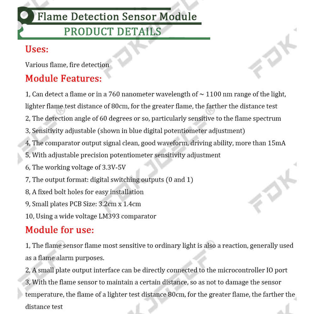 Lm393 3 Pin 4 Pin Ir Flame Detection Sensor Module Fire Detector