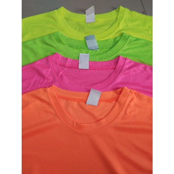 NEON Colors Dri-fit T-shirt Unisex Round Neck Athletic American Men's ...