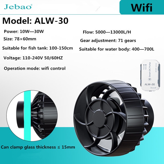 Jebao Jecod CP-25 CP-40 CP-55 CP-15 CP-65 Cross Flow Wave maker SLW-10 SLW-20 SW-2 SW-4 SCP-120 ...