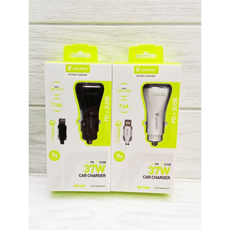 V-power Car charger PD+2USB (37w VP-C131) | Shopee Philippines