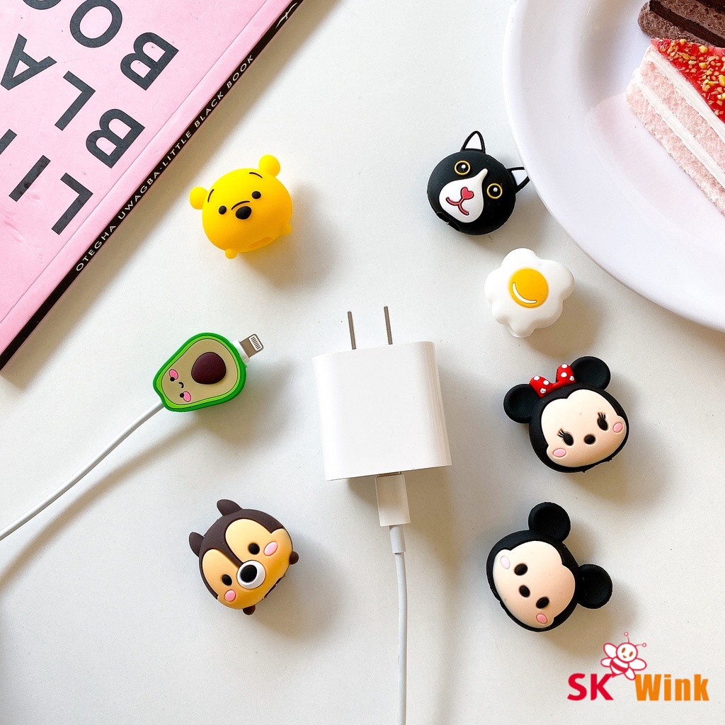 Cute Cartoon Cable Protector Silicone Cable Winder Cable Bite for ...