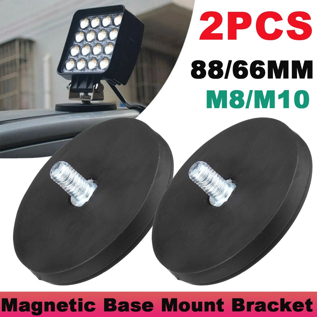 1 PC M8/M10 88/66MM Bolt Magnetic Base Mount Bracket Clamp LED Work ...