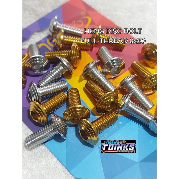 HENG 8x20 FULL THREAD DISC BOLT ( 1pc ) | Shopee Philippines