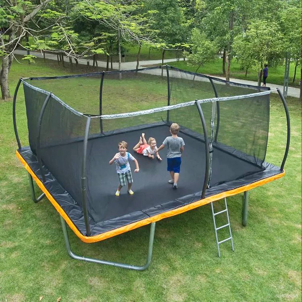 Free jumping fitness play rectangle spring trampoline happy gymnestic ...