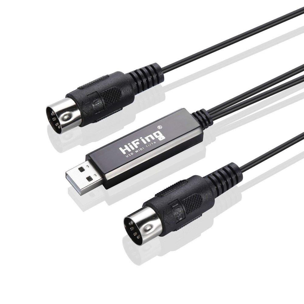 USB MIDI Link Input Output Music Keyboard Cable USB Audio Interface for ...