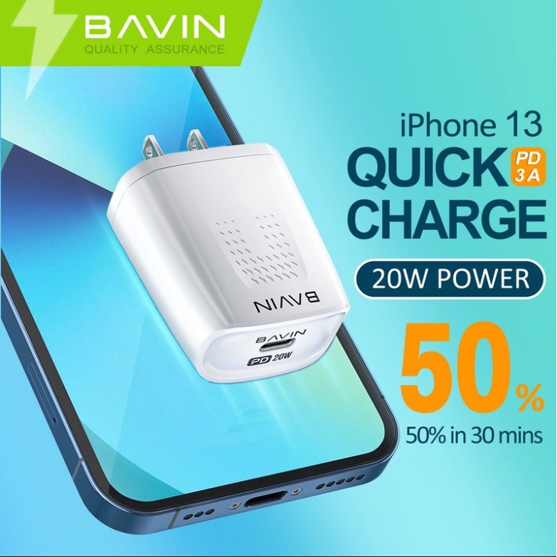 Bavin by Winland 20W Adapter Fast Charger PD Type-C Port Phone Charger ...