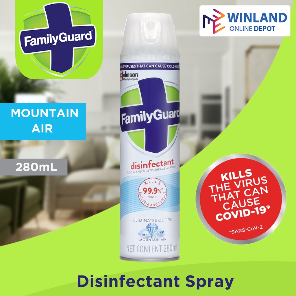 Family Guard by Winland Disinfectant Room & Multi-Surface Spray Aerosol ...