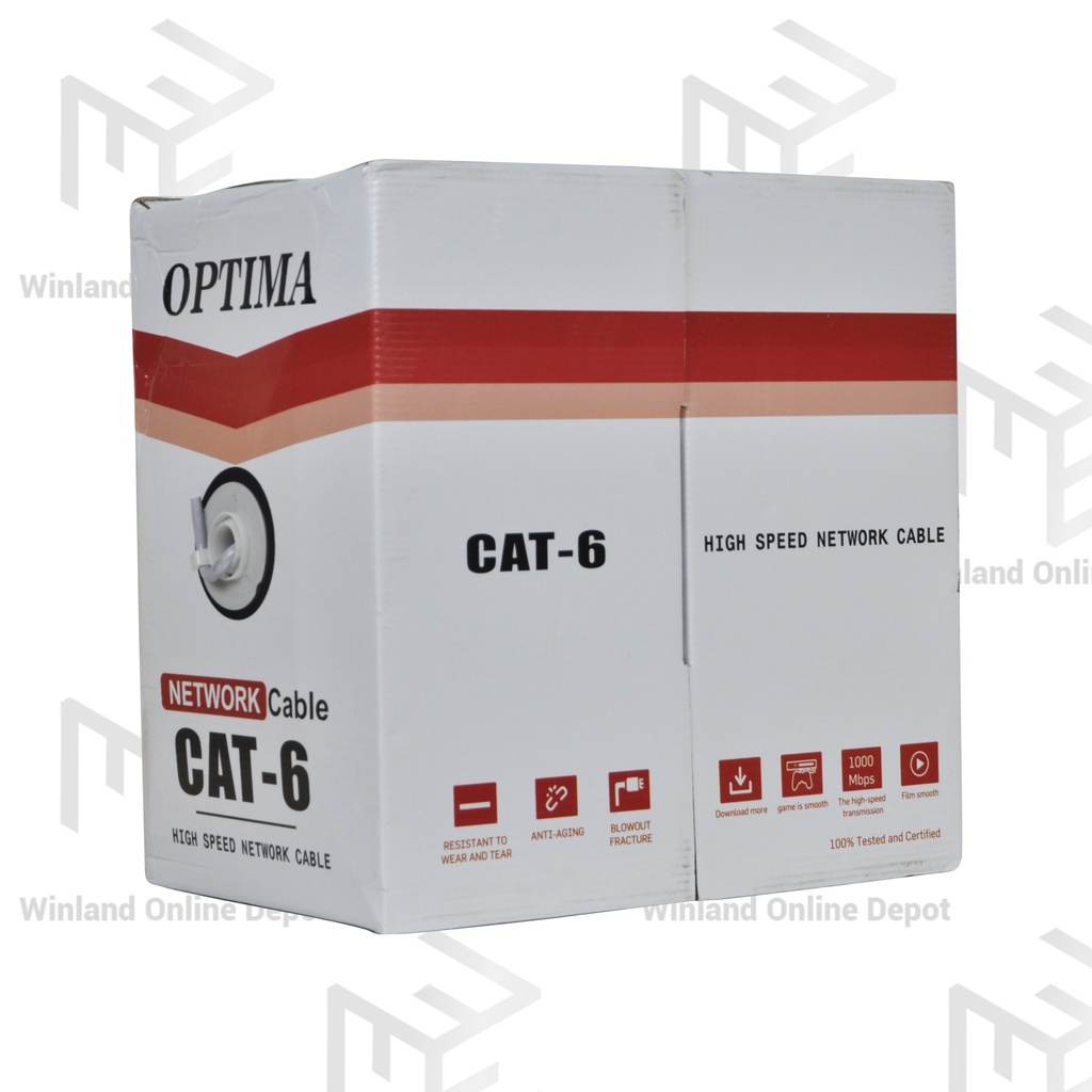 [5142]OPTIMA High Speed Network Cable | Network Ethernet Cable 300m/Roll OPT-CAT6E | Shopee ...