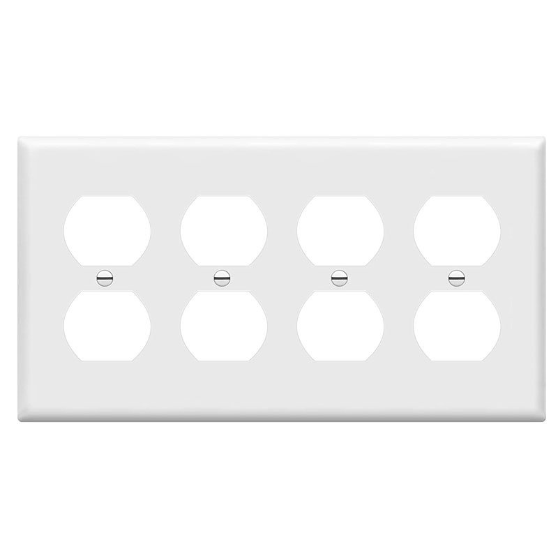 USA Plastic 4 Gang Duplex Receptacle Socket Toggle Switch Guard Cover ...