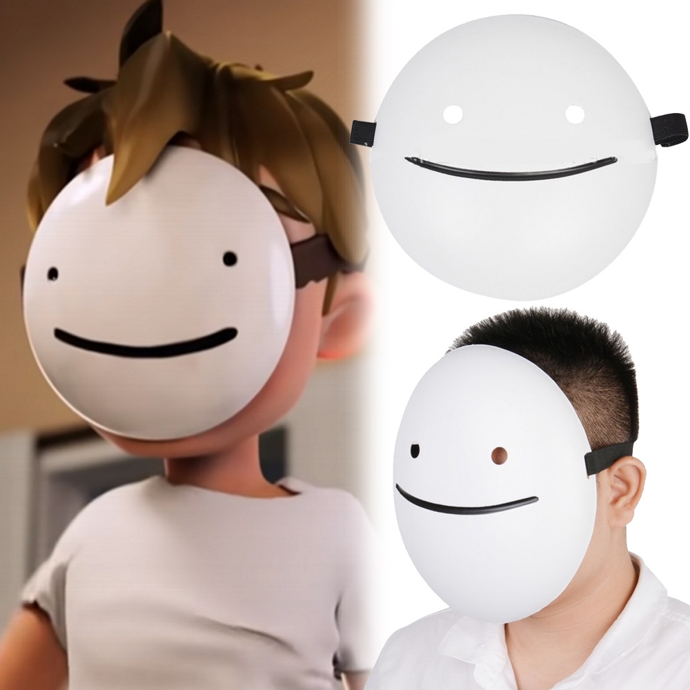 Cosplay Halloween Masks Dreams Masks Cartoon Anime White Smile Masks ...