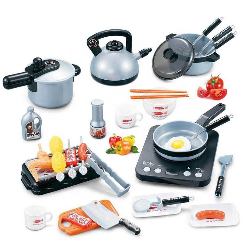 Little Chef Simulation Kitchenware Cooking Pretend Play Kitchen Toys ...