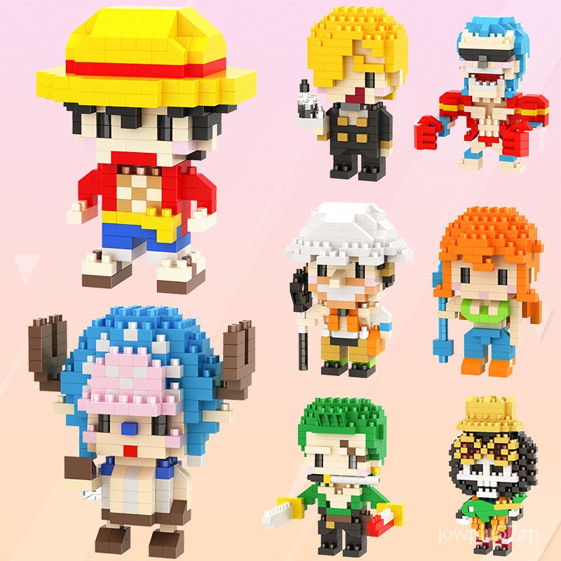 One Piece Building Blocks Luffy Chopper Sanji Zoro Nami Franky Anime ...