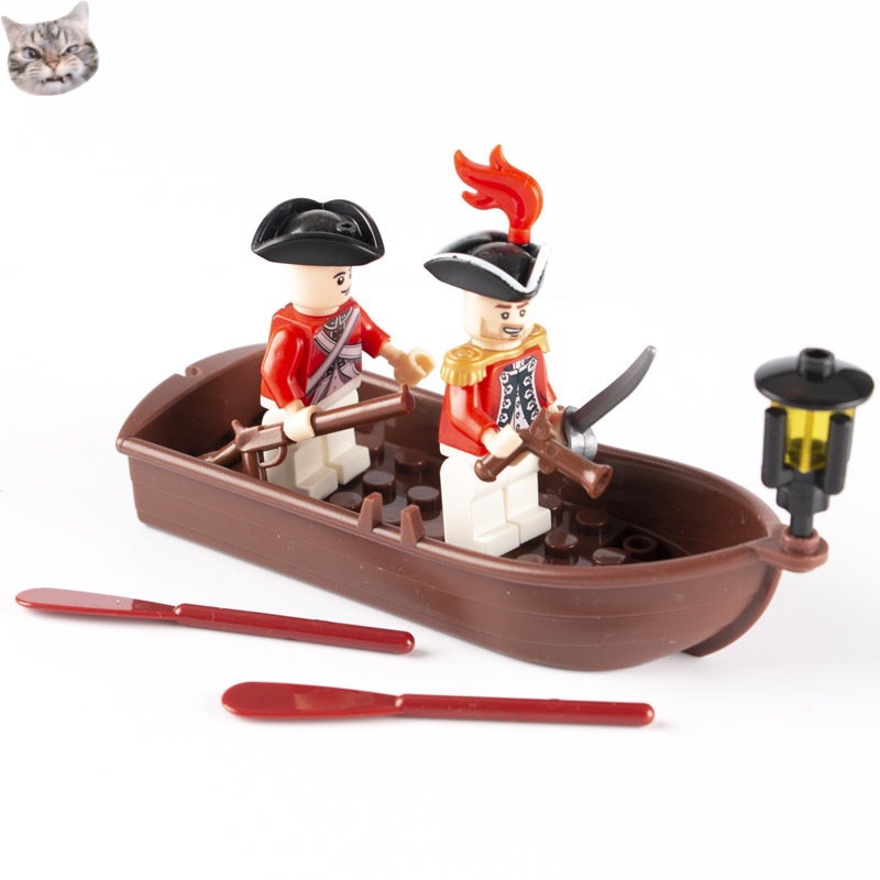 MOC Medieval Wooden Ship Pirate Figure City Accessories Compatible Lego ...