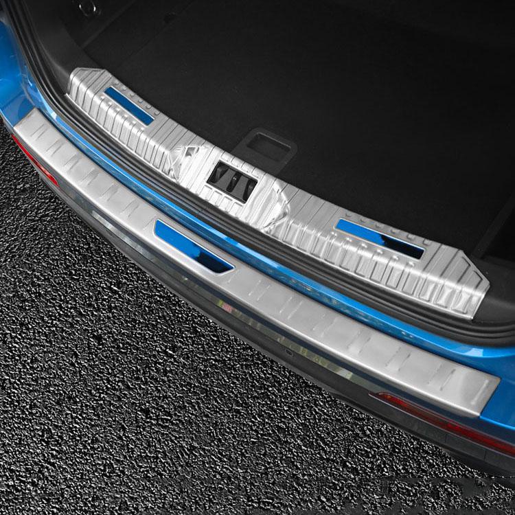 Stainless Steel Rear Bumper Sill Scuff Plate Protector Guard Cover Trim ...
