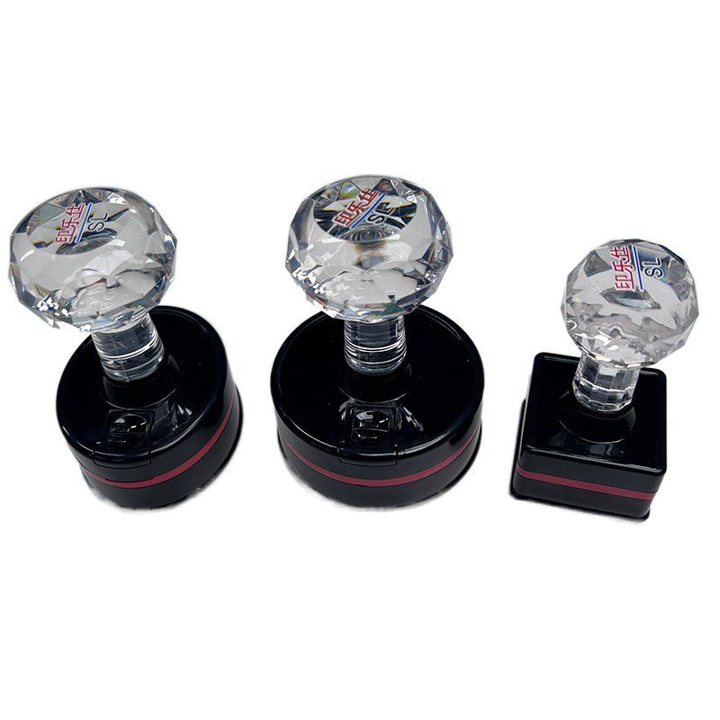 High Quality Pre Inked Stamp Handle Photosensitive Seal Crystal Holder ...