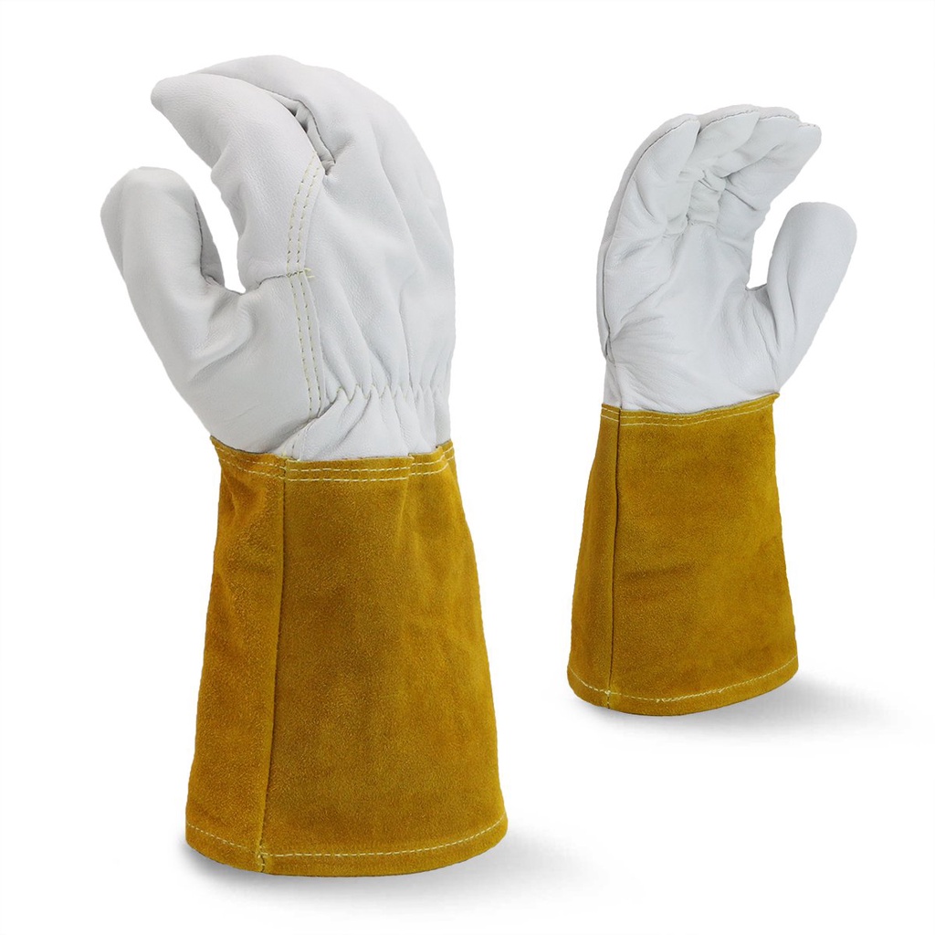 Long cuff tig welding goat leather gloves | Shopee Philippines