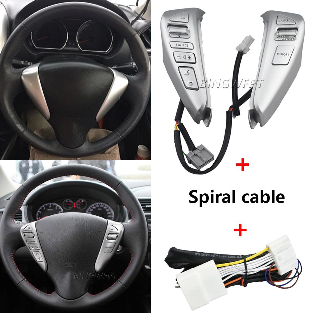 STEERING WHEEL CRUISE CONTROL BLUETOOTH SWITCH WITH CABLE for NISSAN ...
