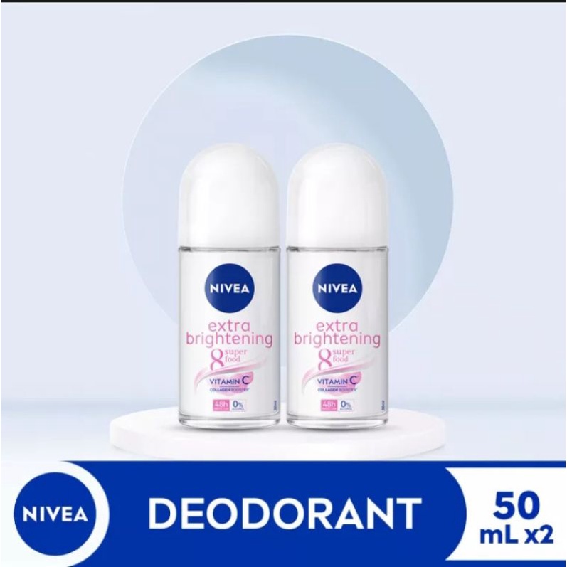 Buy 1 Take 1 NIVEA Deo Extra Bright Radiant & Smooth / Powder Touch Anti-Perspirant Roll-on 50ml ...