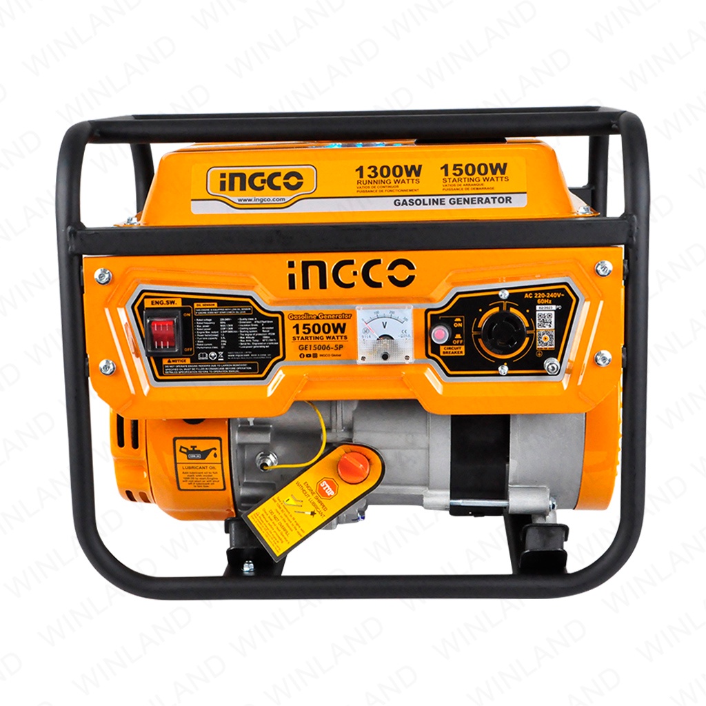 INGCO by Winland 3.5HP | 1500W/1300W Gasoline Generator GE15006-5P ING ...