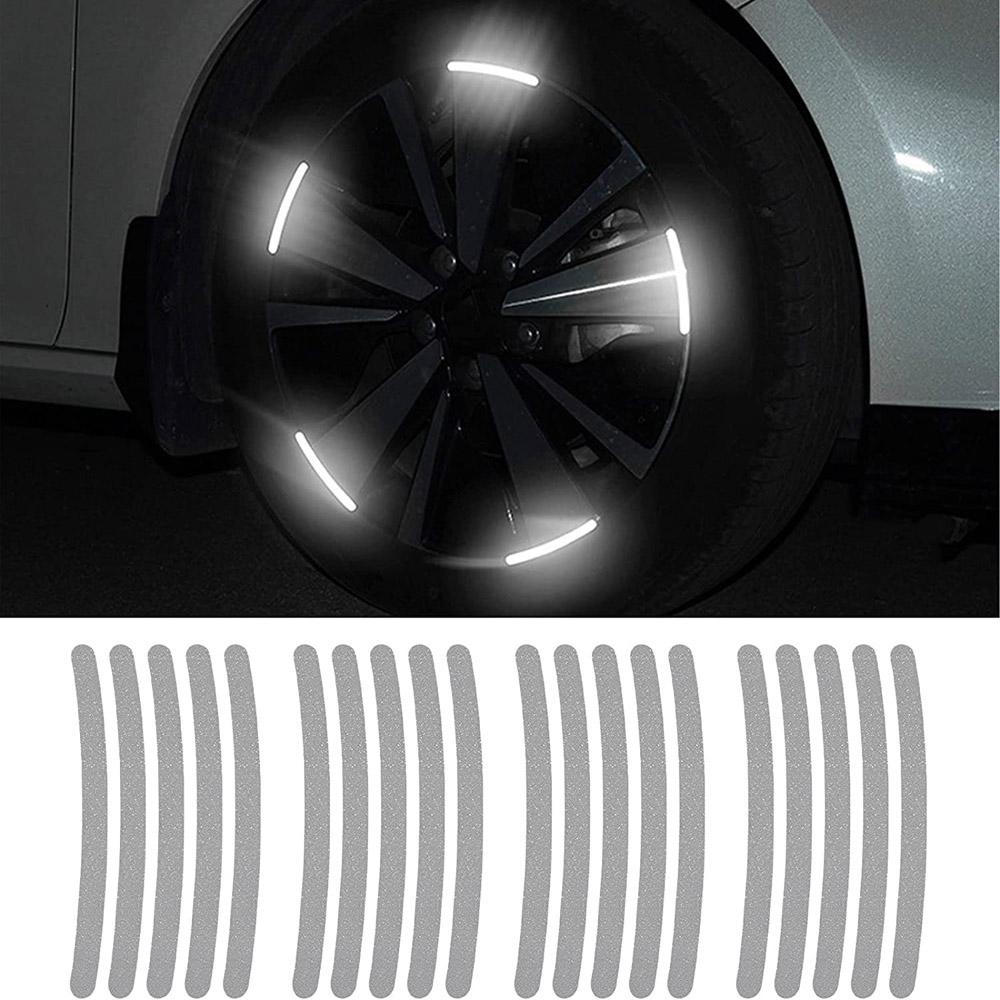 Car Tire Rim Sticker Auto Reflective Sticker Safety Luminous Stripe ...